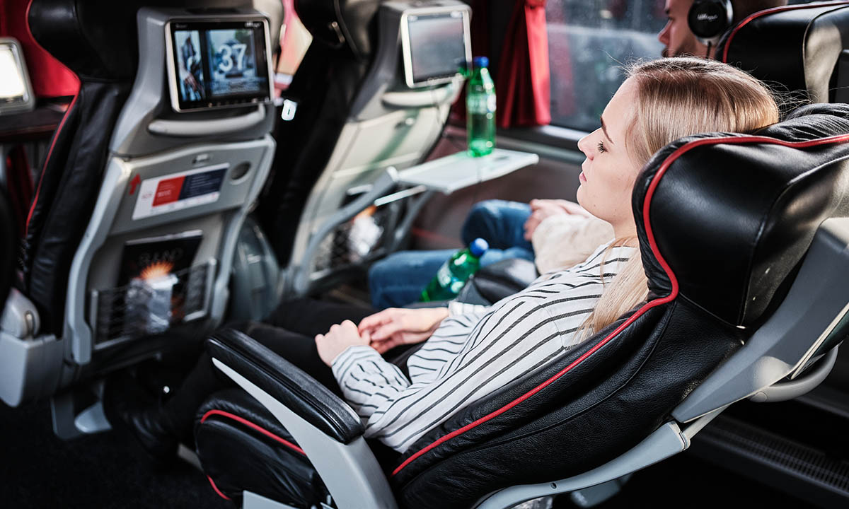 Seating options in Lux Express buses